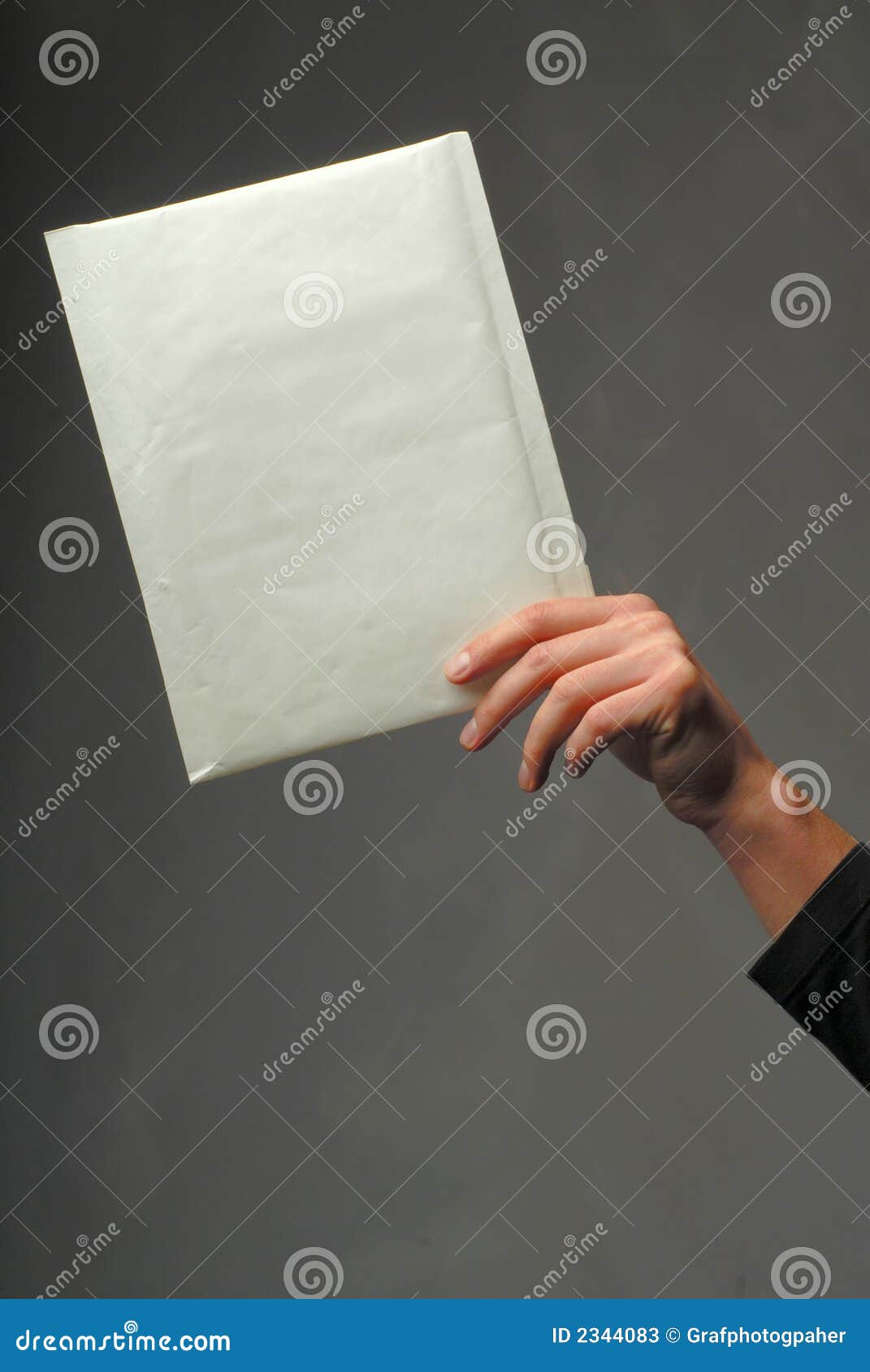 Hand with an envelope stock image. Image of occupation - 2344083