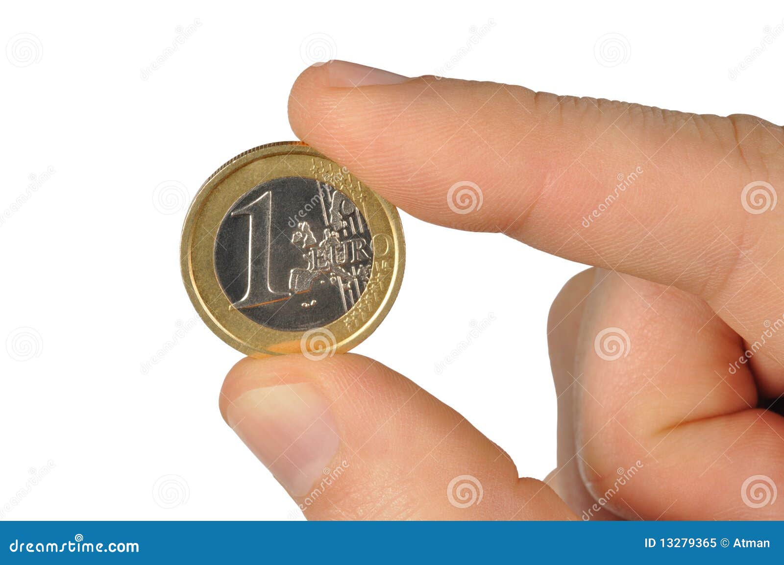 Hand with Euro stock image. Image of euro, isolated, hand - 13279365