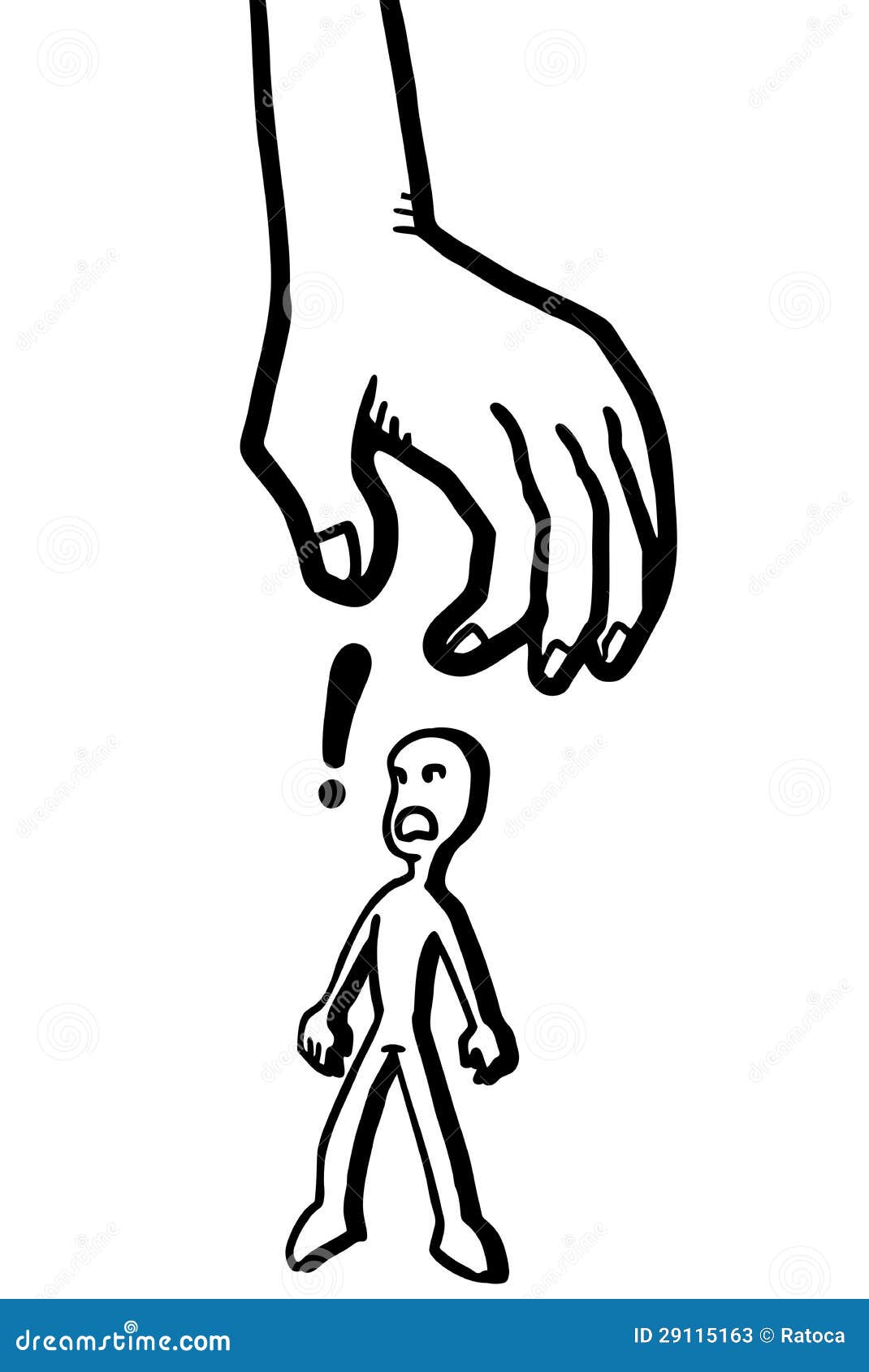 Hand exclamation stock vector. Illustration of injustice - 29115163