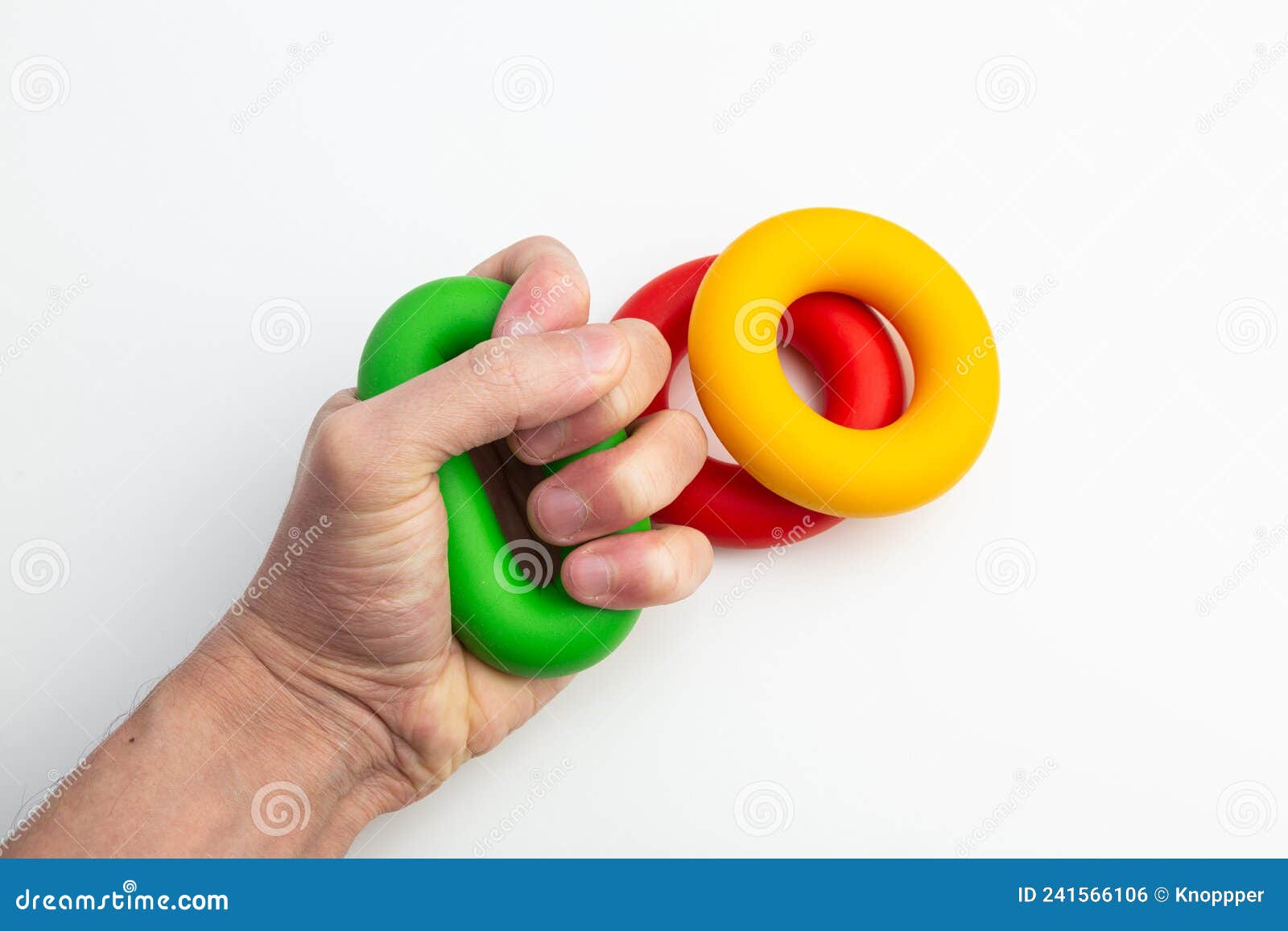 Hand Expander in the Form of Colored Rubber Rings of Different Density ...