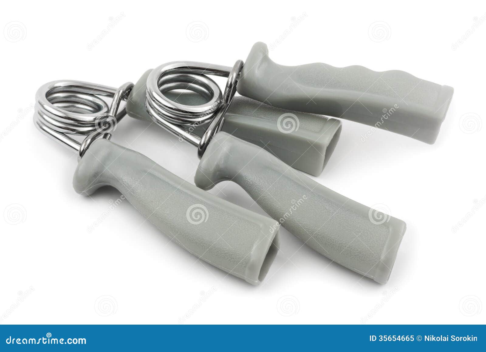 Hand With Expander, Sport Equipment. Isolated Background Royalty-Free ...