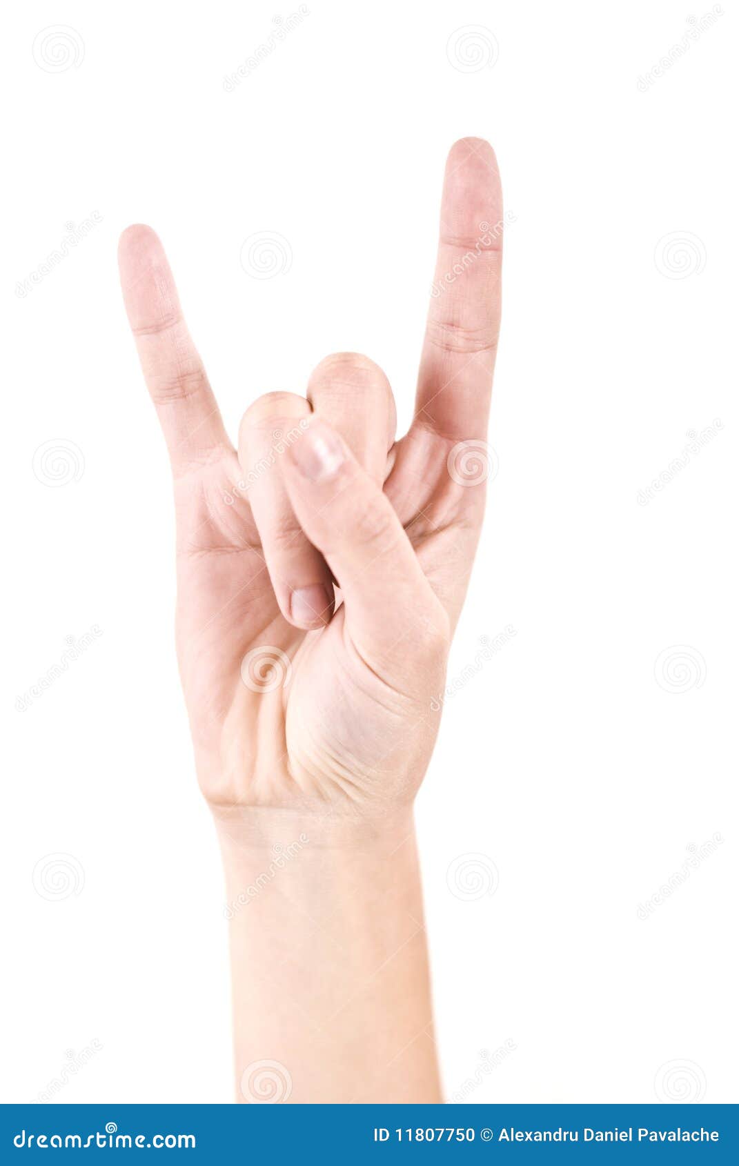 Hand Expressing Crazy Rock Gesture Stock Photo - Image of concert ...