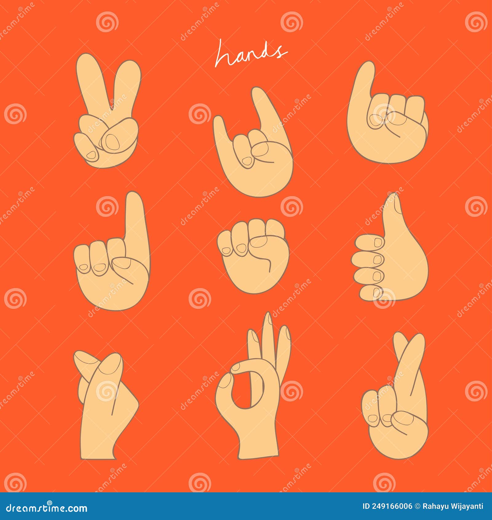 Hand Expression Element Icon and Emoticon Stock Vector - Illustration ...