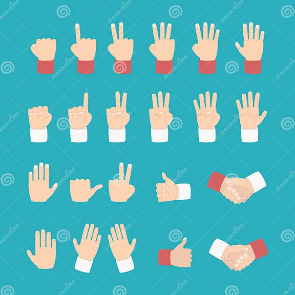 Hand Expression with Various Style - Vector Illustration Stock ...