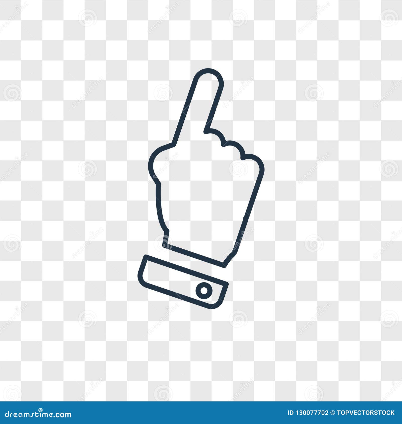 Hand with Extended Pointing Finger Concept Vector Linear Icon is Stock ...
