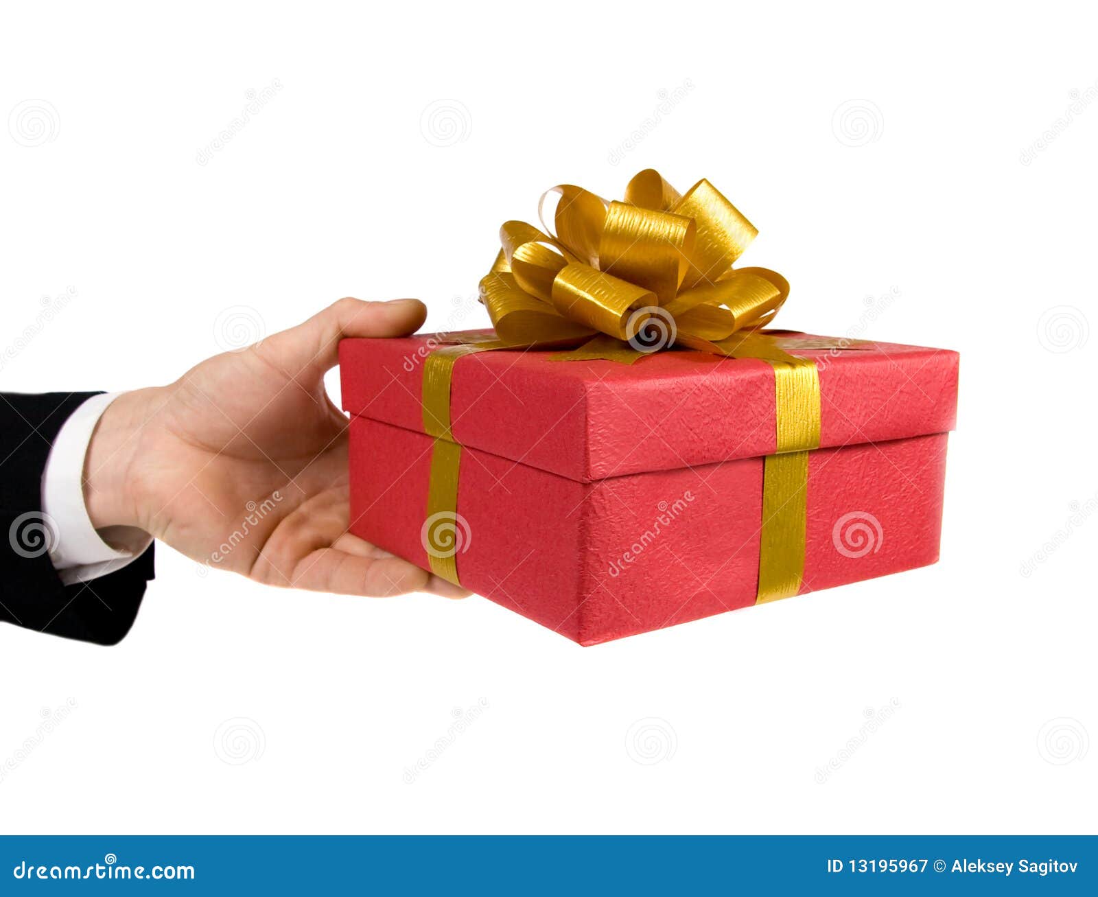 Hand extending fancy box. stock image. Image of gift - 13195967