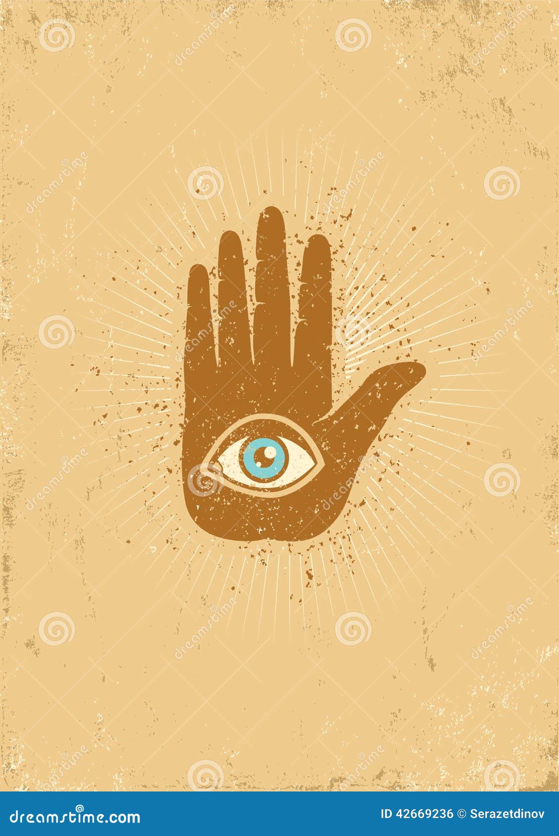 Hand and eye stock vector. Illustration of culture, human - 42669236