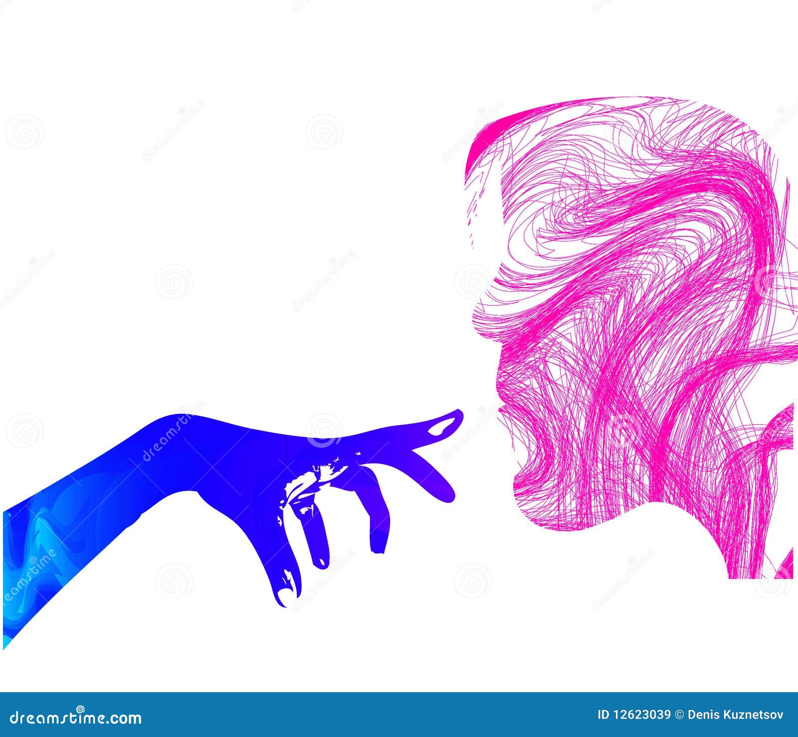 Hand and face stock illustration. Illustration of care - 12623039