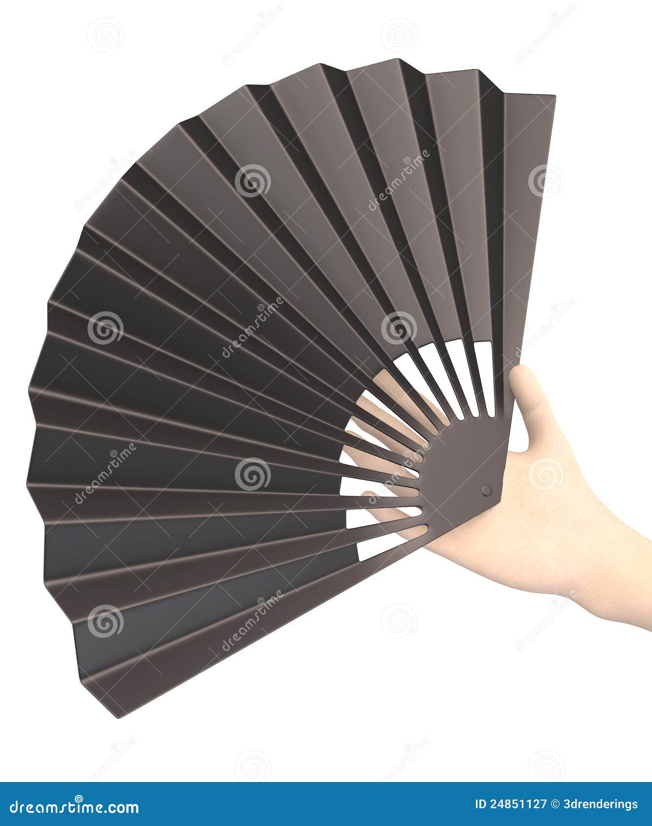 Hand with fan stock illustration. Illustration of character - 24851127