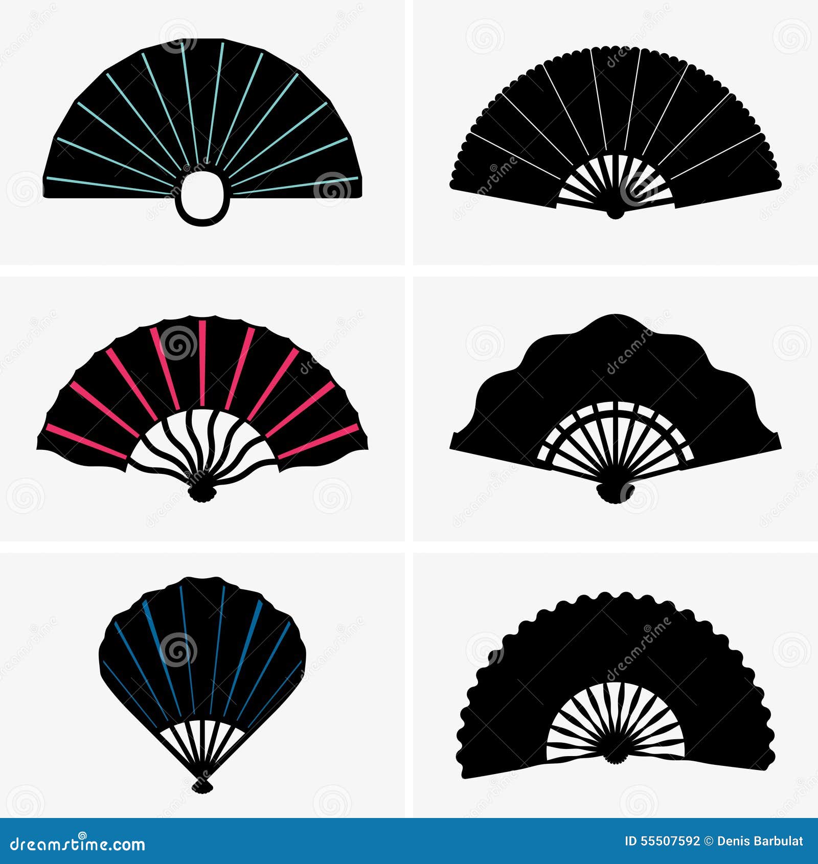 Hand fan stock vector. Illustration of vintage, accessory - 55507592