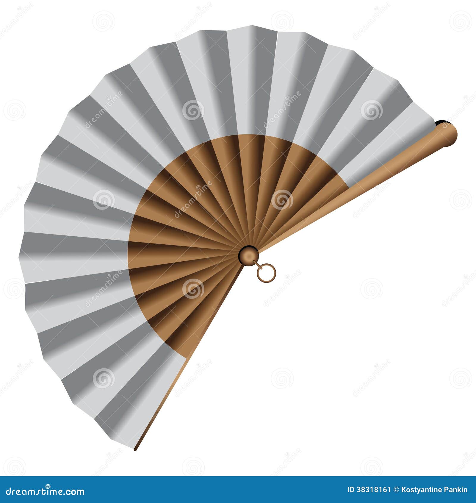 Hand fan stock vector. Illustration of classical, punka - 38318161