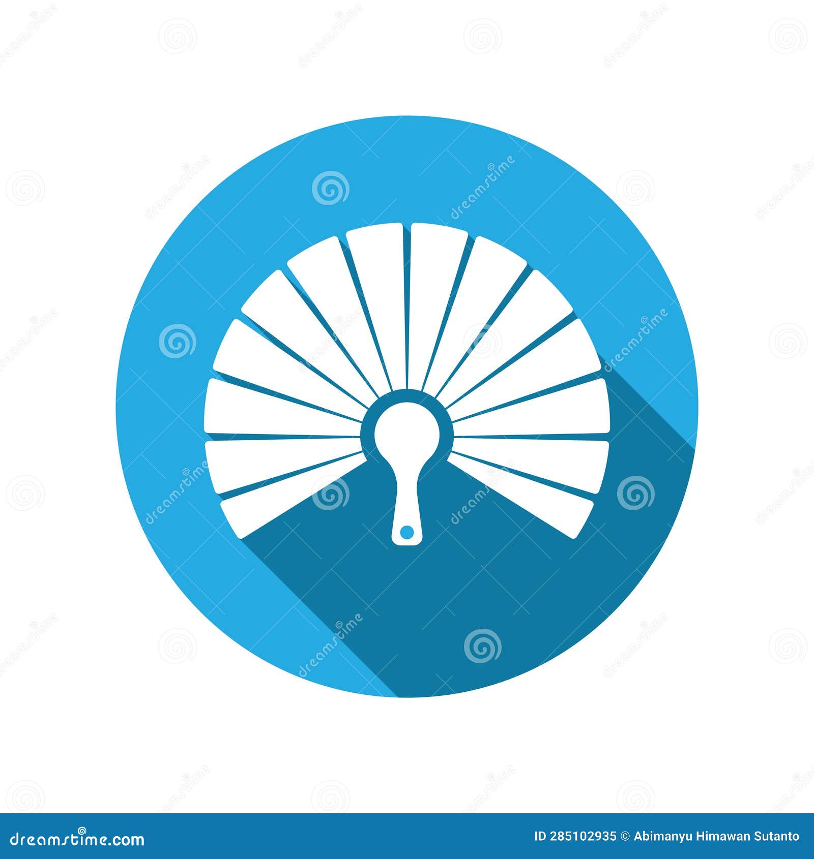 Hand fan icon vector stock vector. Illustration of fold - 285102935