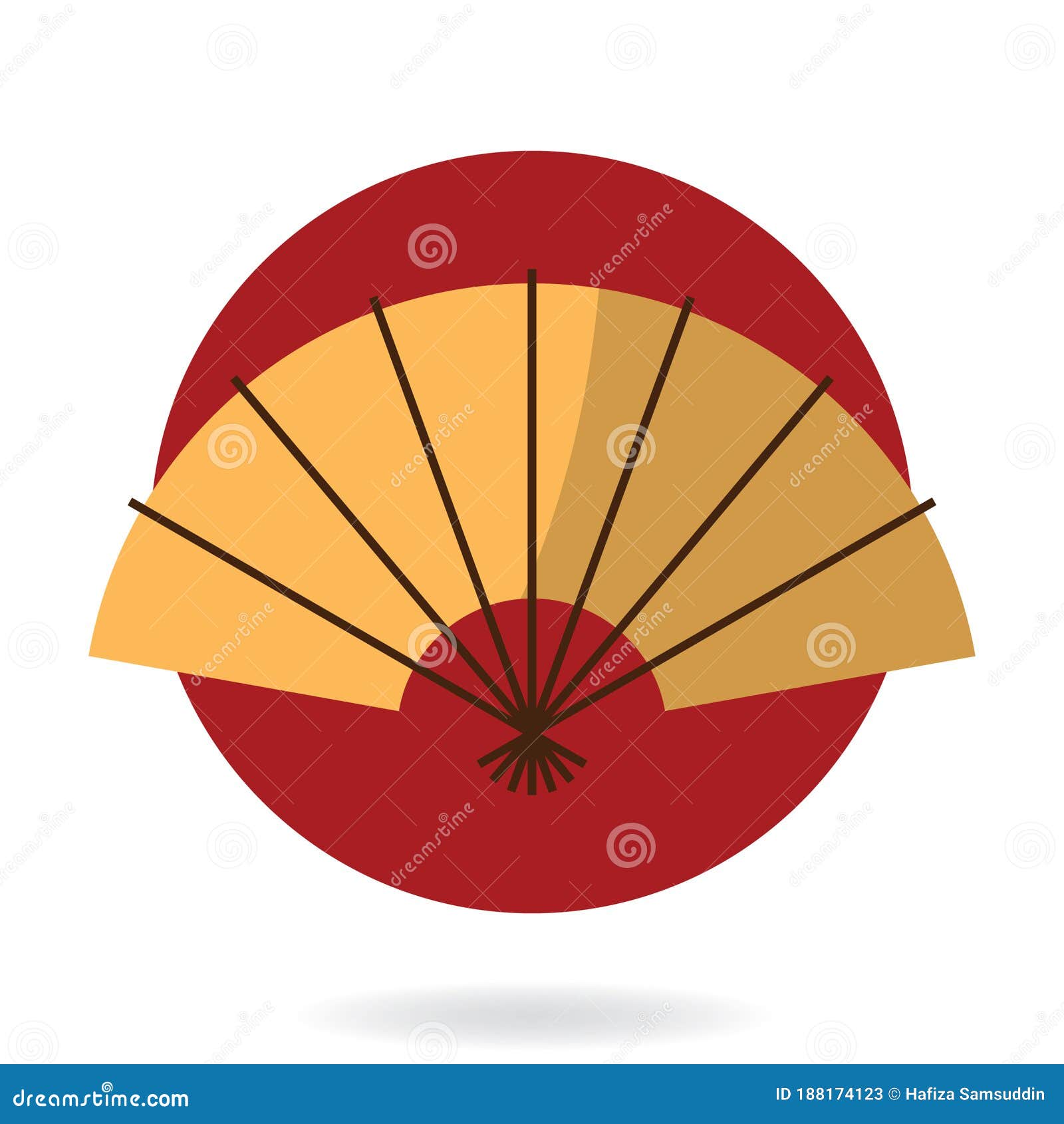 Hand Fan. Vector Illustration Decorative Design Stock Vector ...