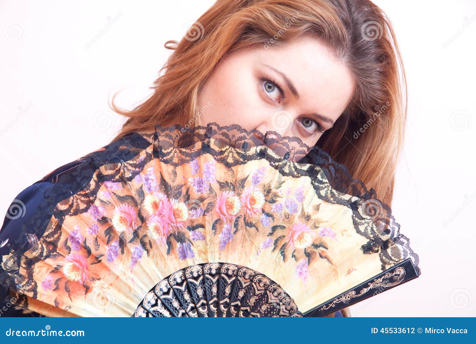 Hand fan stock photo. Image of woman, holding, blond - 45533612