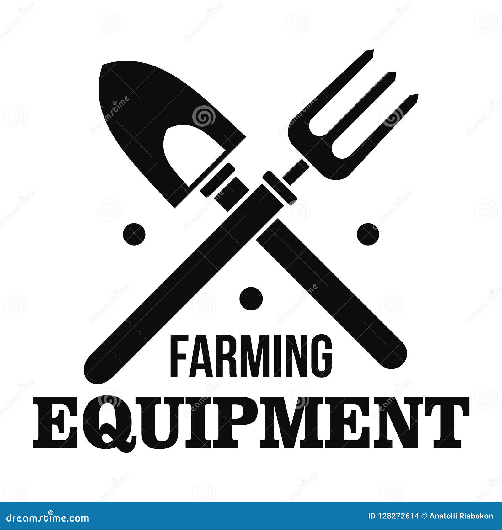 Hand Farming Tool Logo, Simple Style Stock Vector - Illustration of ...