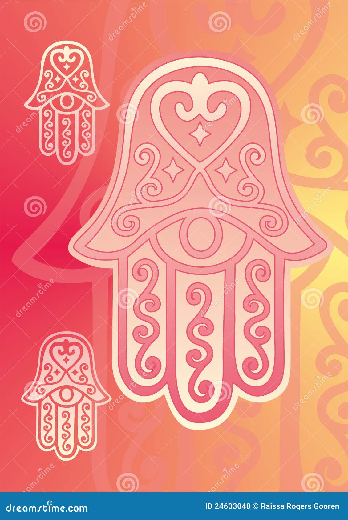 Hand Of Fatima Sign. Hamsa Hand Simbol, Amulet, Talisman In Design ...