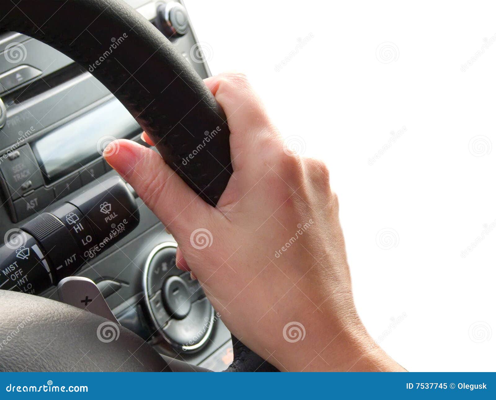Hand female on a car wheel stock image. Image of flesh - 7537745