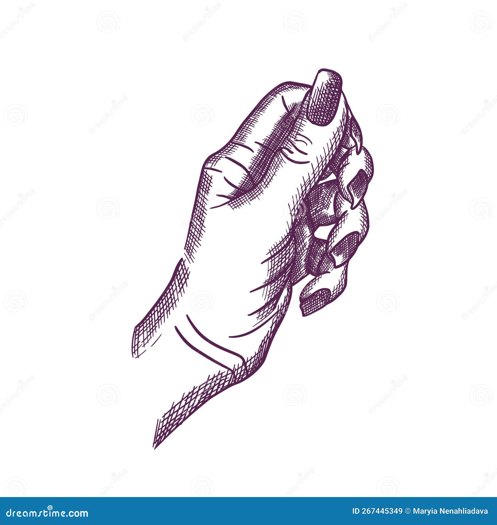 Hand Female Hatching. Vector Illustration Stock Vector - Illustration ...