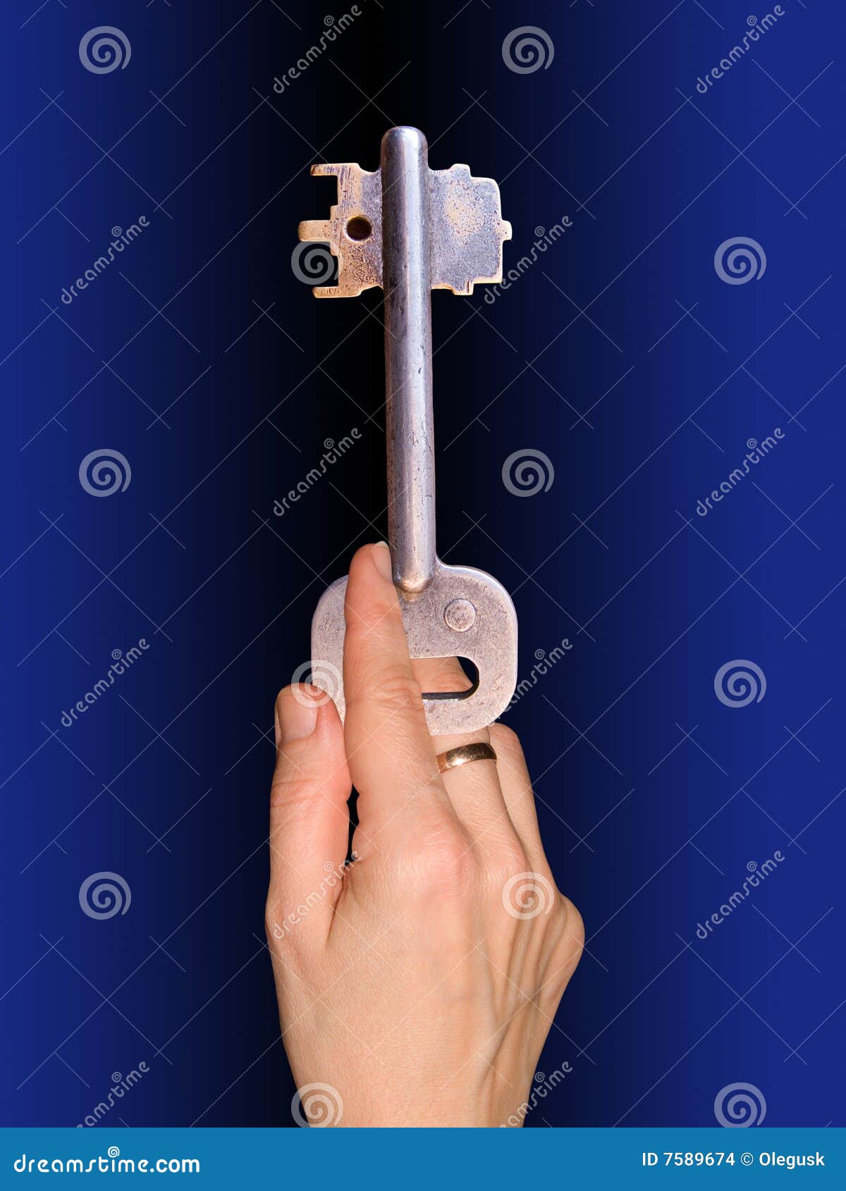 Hand Female with a Key from the Lock Stock Photo - Image of fingers ...