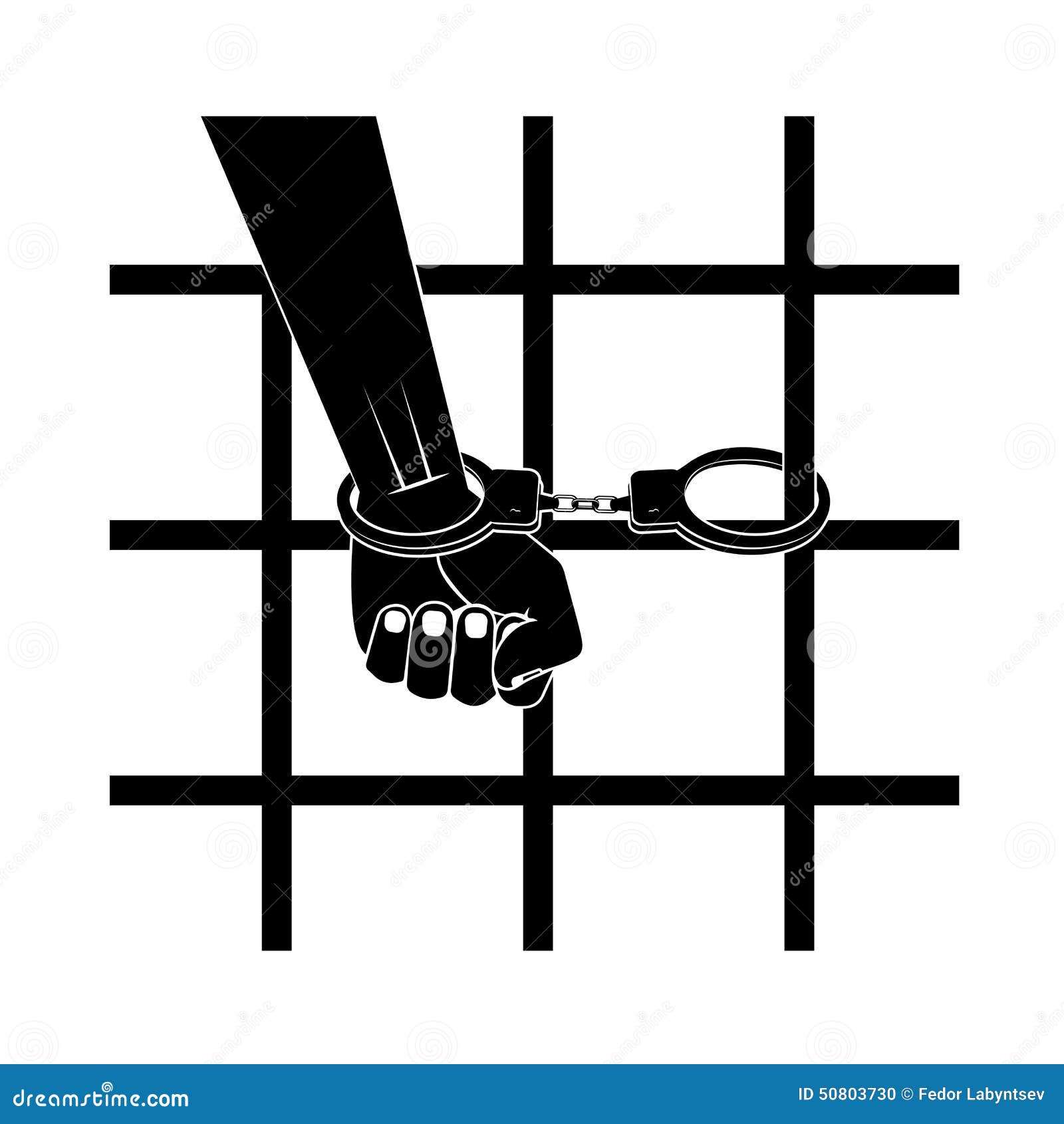 Hand in Fetters To a Lattice Stock Vector - Illustration of judgment ...