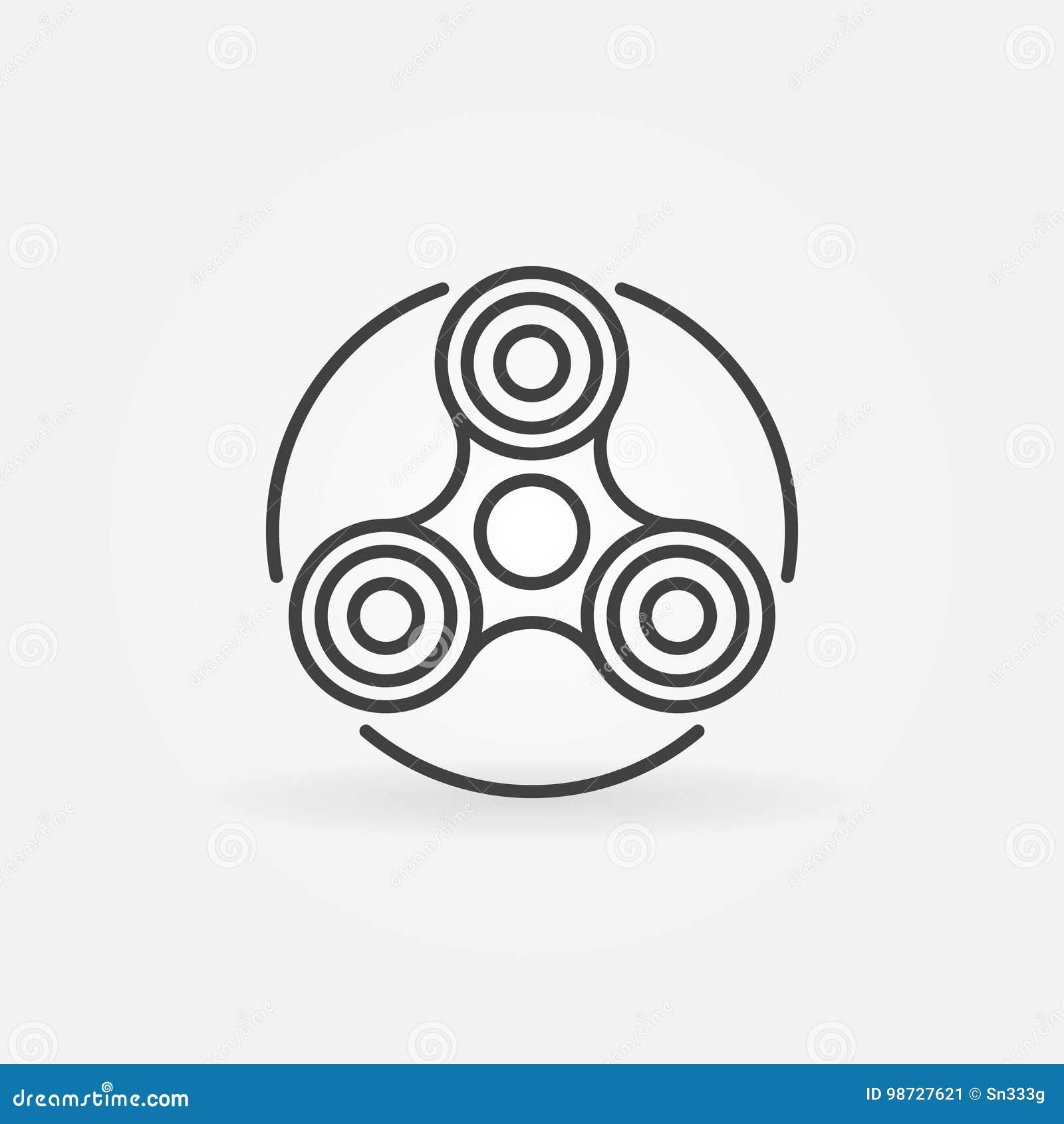 Hand fidget spinner icon stock vector. Illustration of icon - 98727621