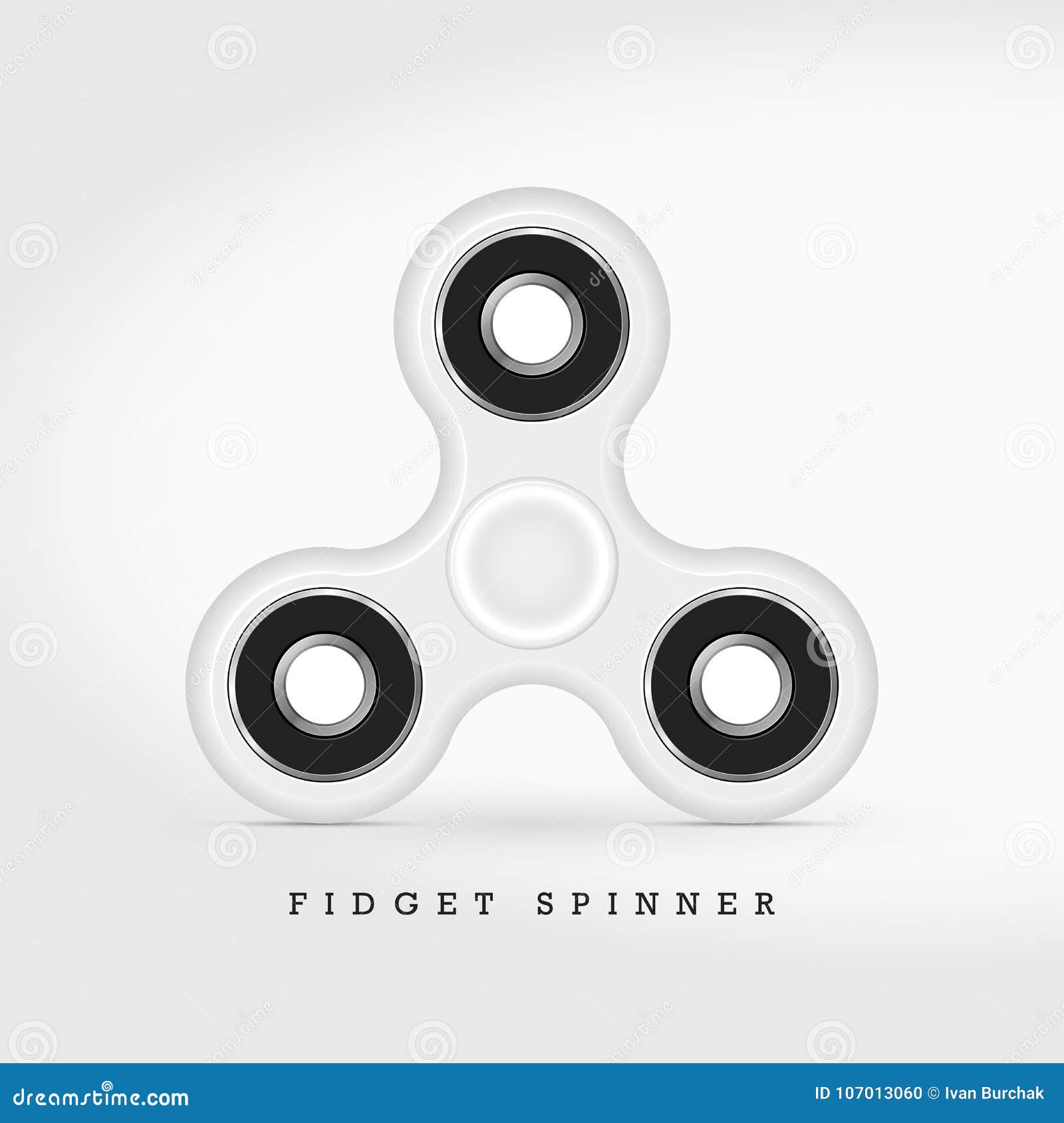 Hand Fidget Spinner Toy. Realistic Vector Illustration Stock Vector ...