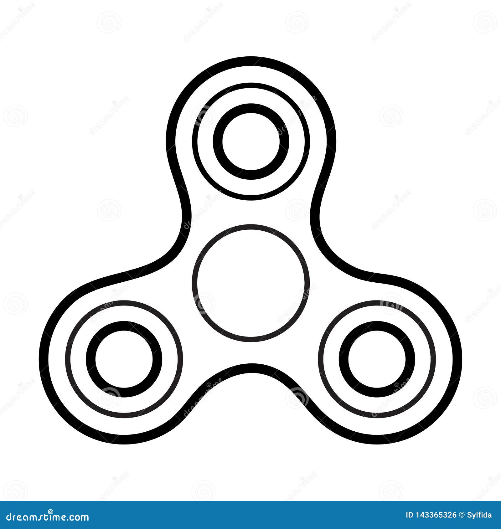 Hand Fidget Spinner. Vector Illustration Stock Illustration ...