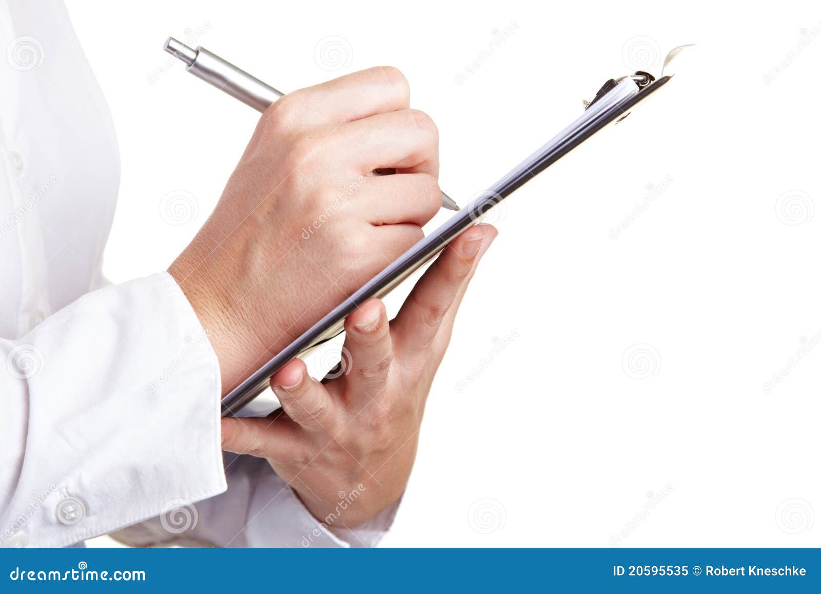 Hand Filling Out Checklist on Stock Image - Image of bureaucracy ...