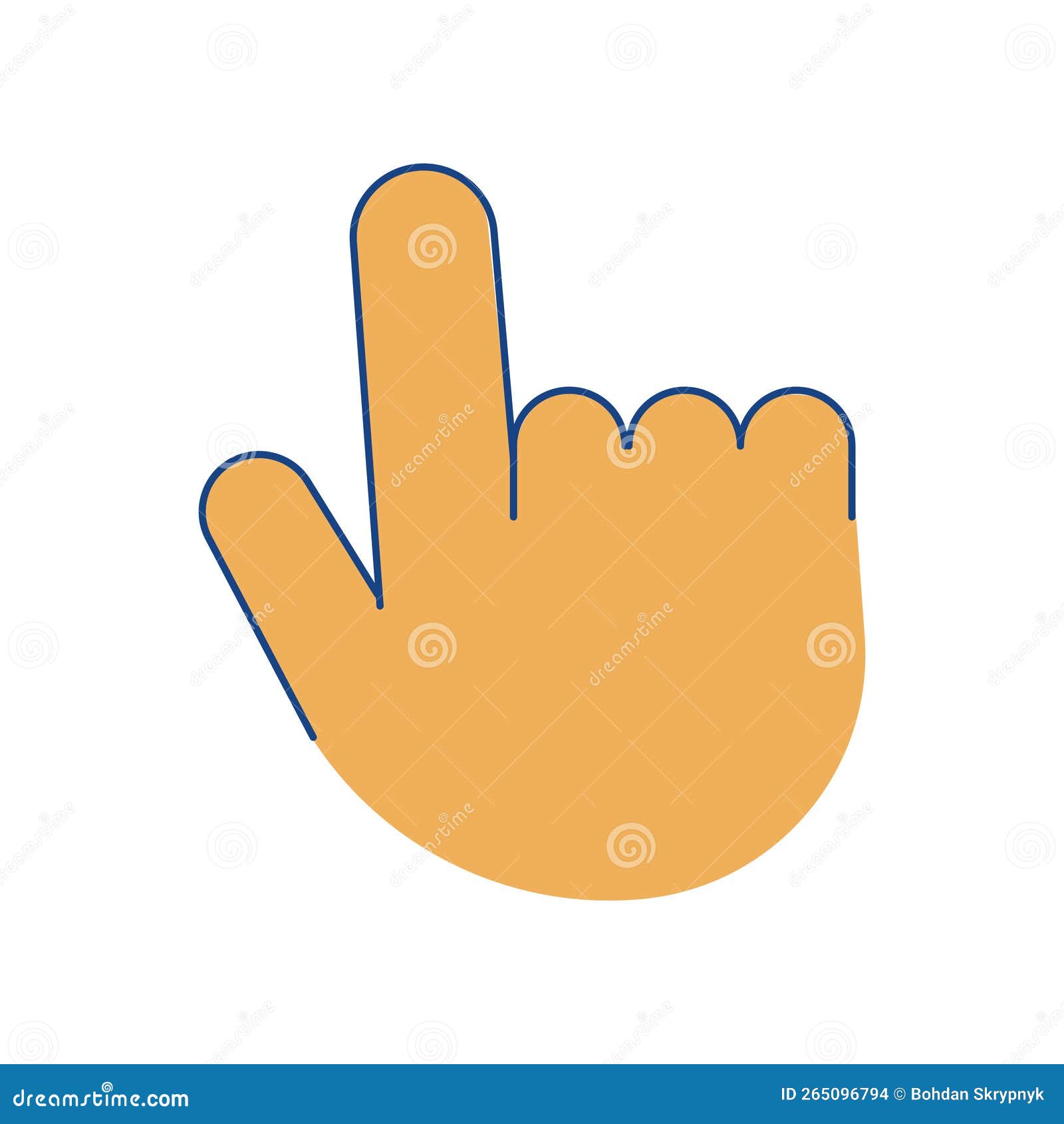 Hand with Finger Cursor Icon Stock Vector - Illustration of finger ...
