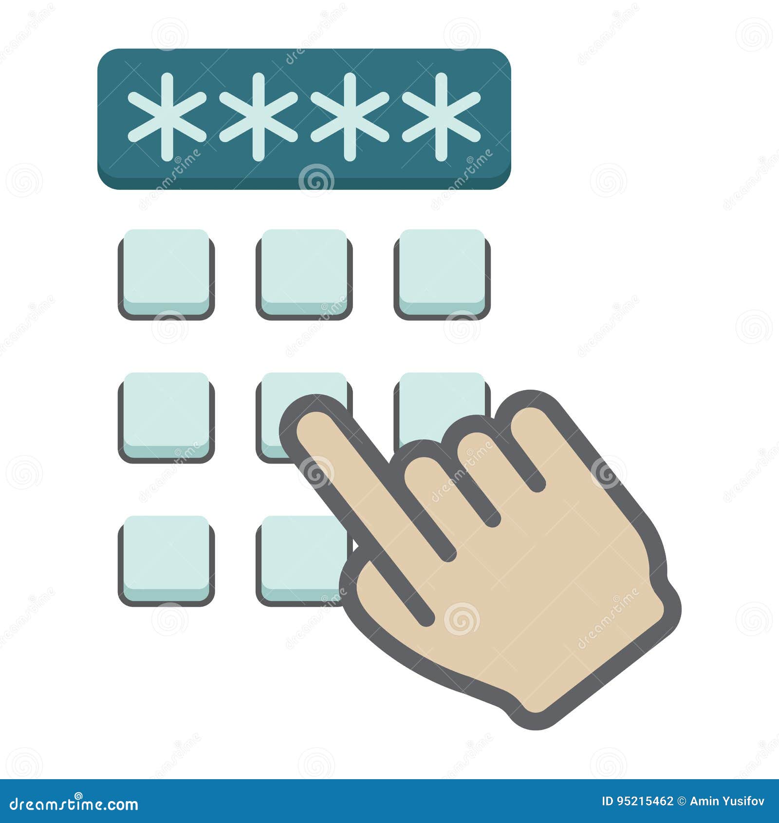 QR Code Flat Line Icon. Wireless RFID Chip And Radio-frequency ...