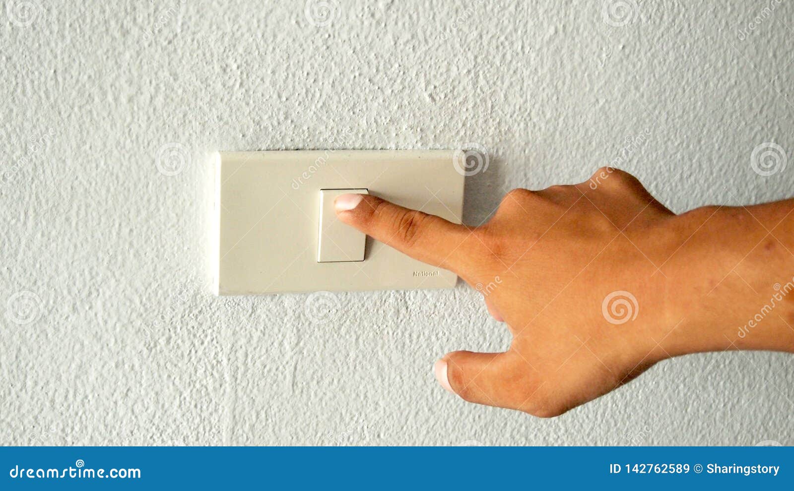 Hand with Finger on Light Switch Stock Image - Image of hand, isolated ...