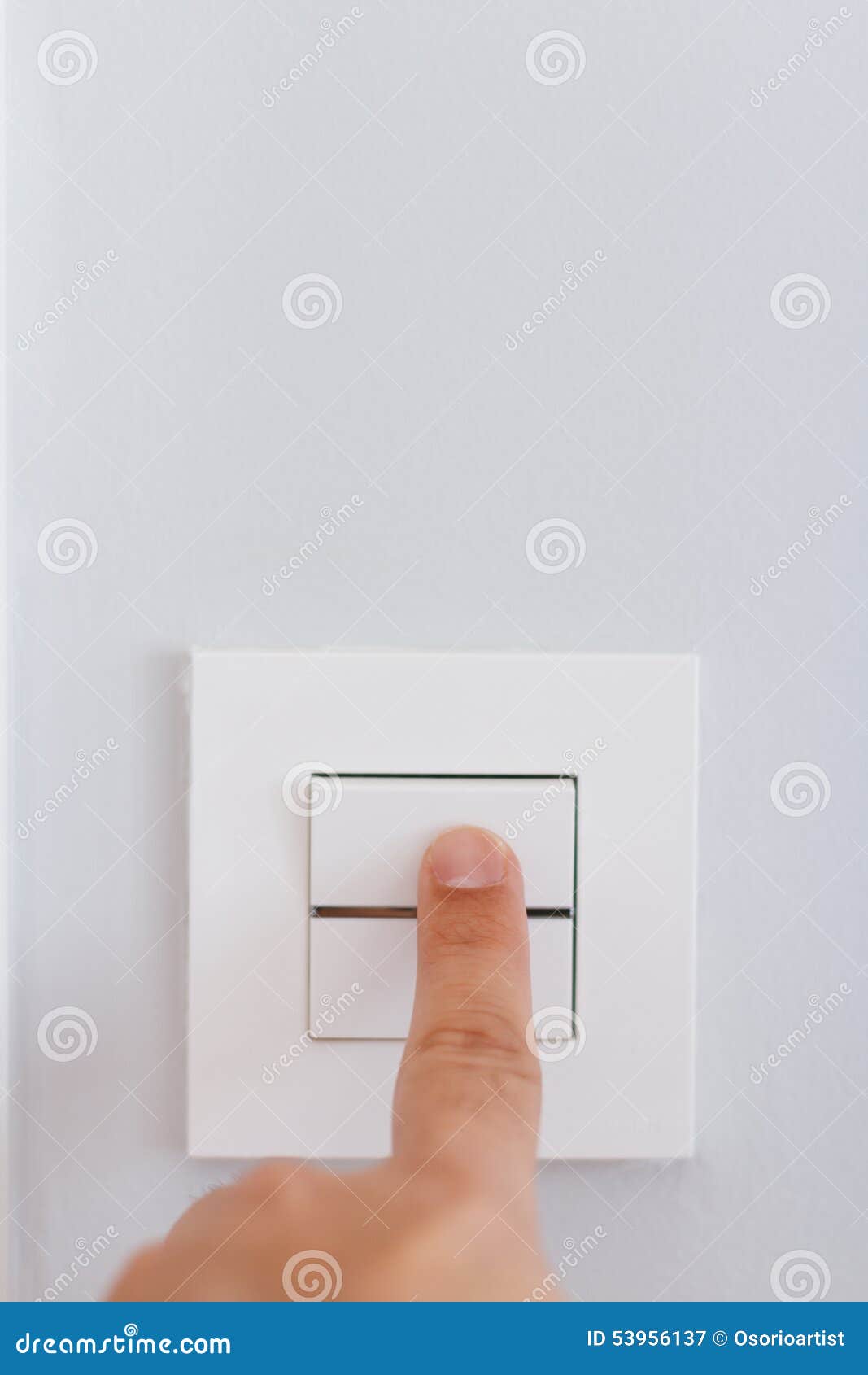 Hand with Finger on Light Switch Stock Image - Image of plastic ...