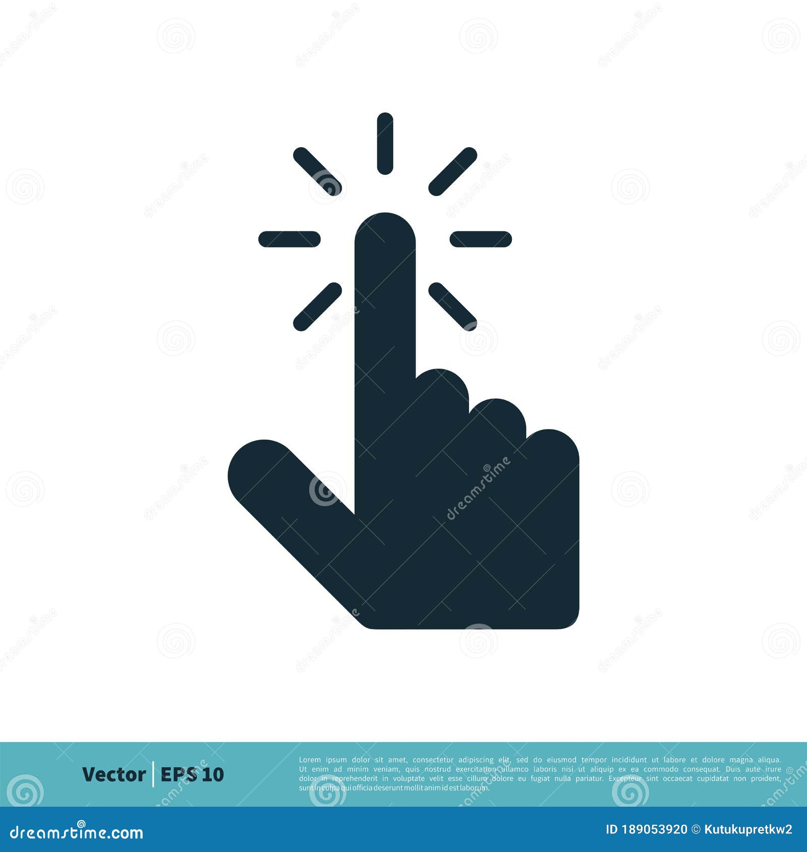 Hand / Finger Pointer Icon Vector Logo Template Illustration Design ...