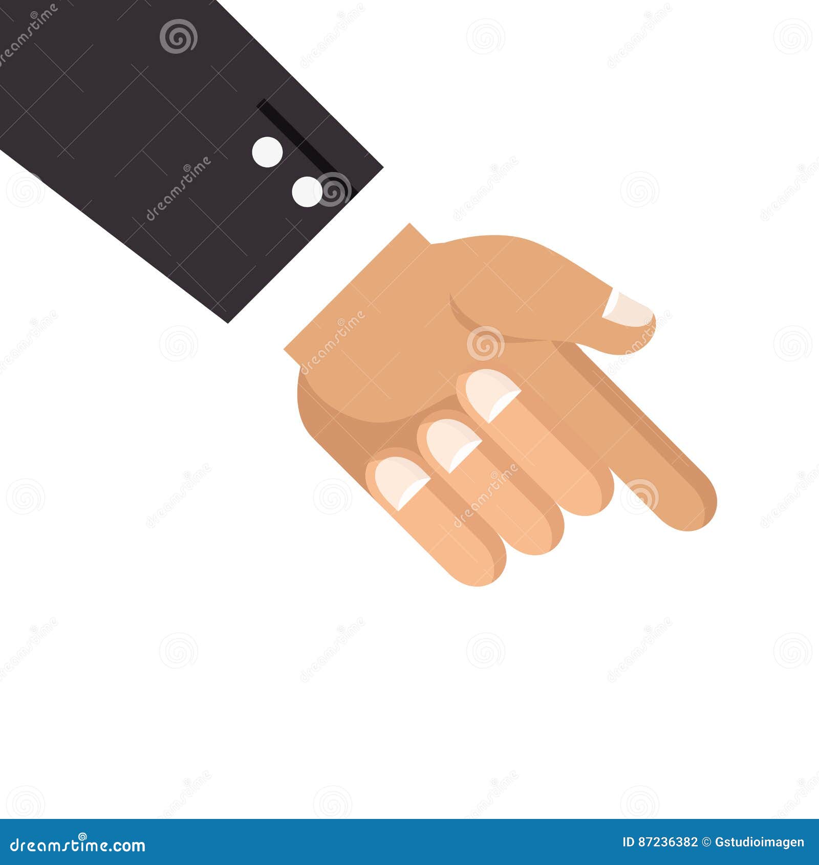 Hand with Finger Pointing Down Stock Vector - Illustration of human ...