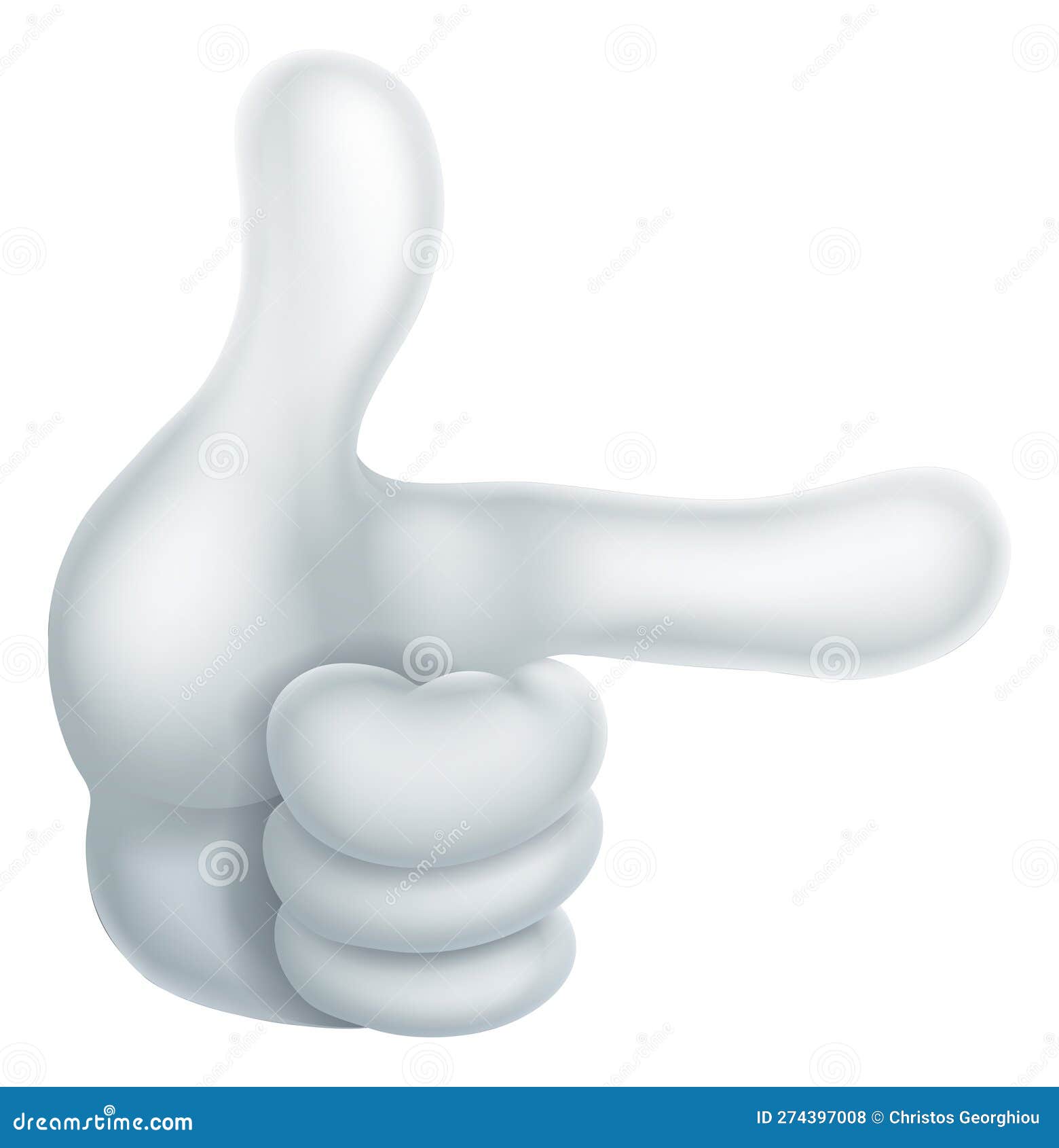 Hand Finger Pointing Side Profile Arrow Icon Stock Vector ...