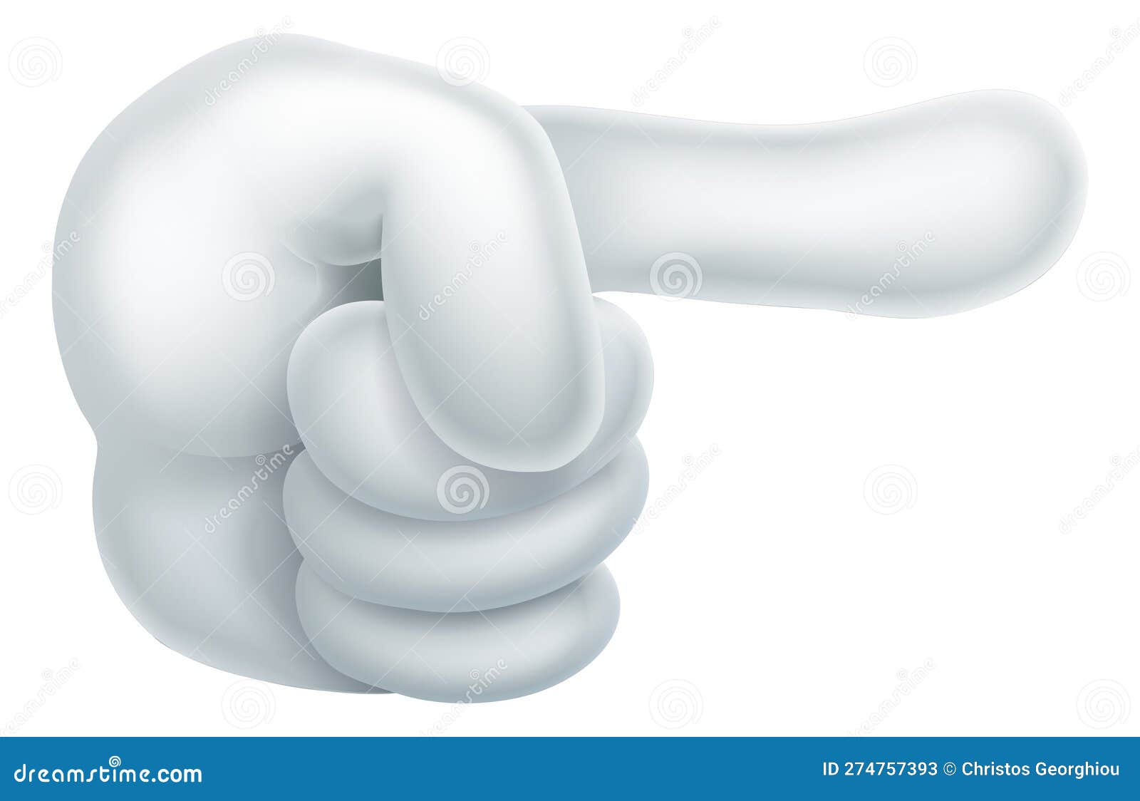 Hand Finger Pointing Side Profile Arrow Icon Stock Vector ...