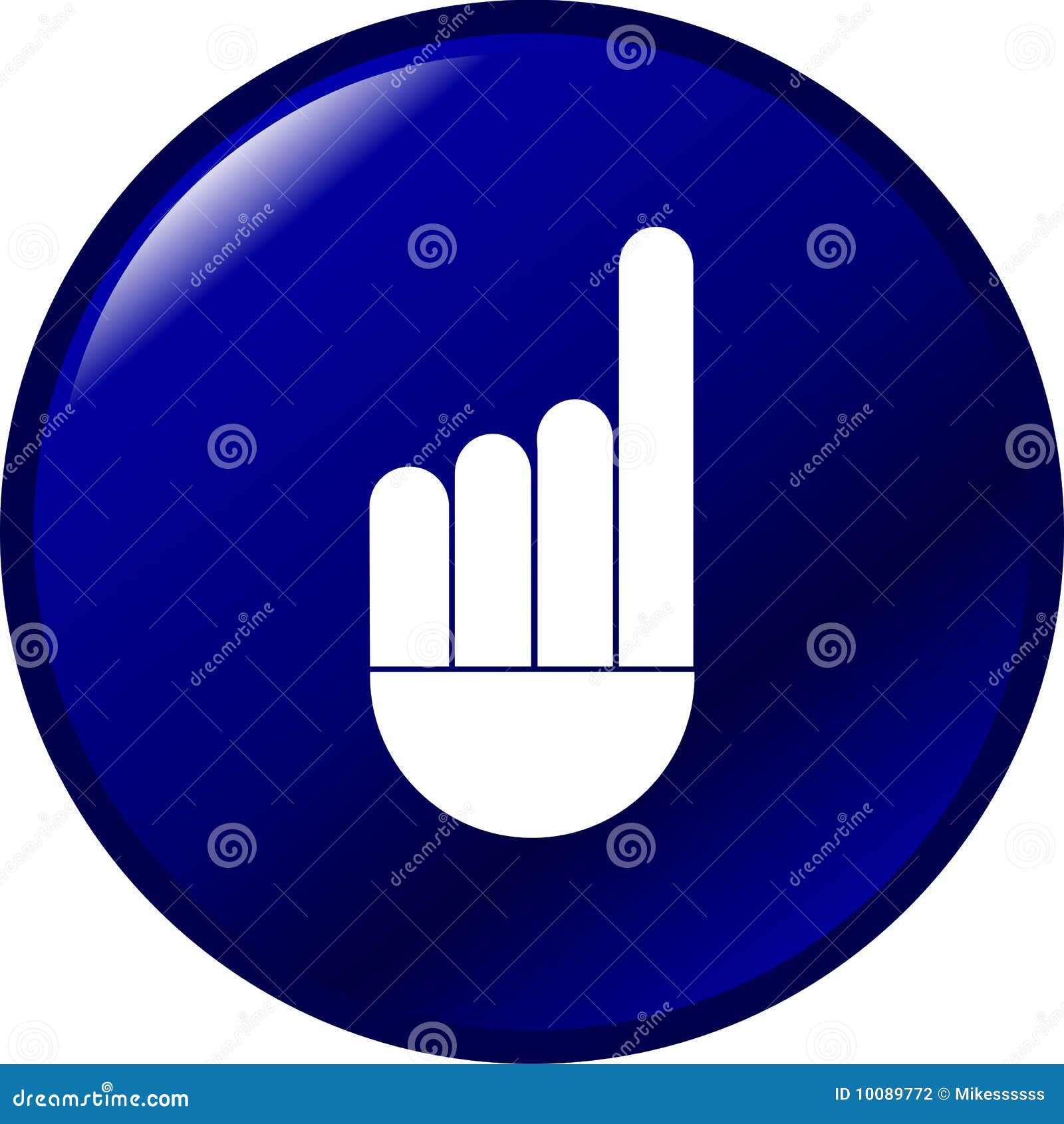 Hand with Finger Pointing Up Vector Button Stock Vector - Illustration ...