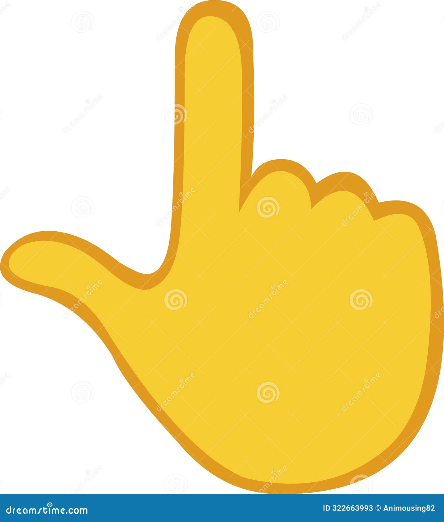 Hand finger pointing up stock vector. Illustration of hand - 322663993