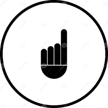 Hand with Finger Pointing Up Vector Symbol Stock Vector - Illustration ...