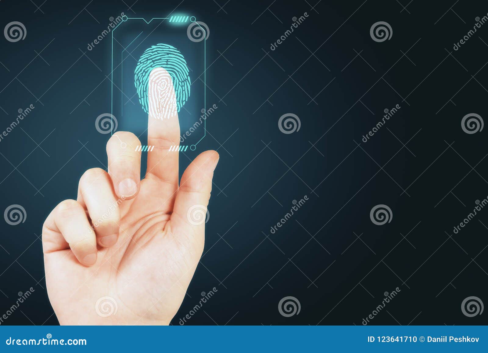Access, Technology and Scanning Concept Stock Photo - Image of hologram ...