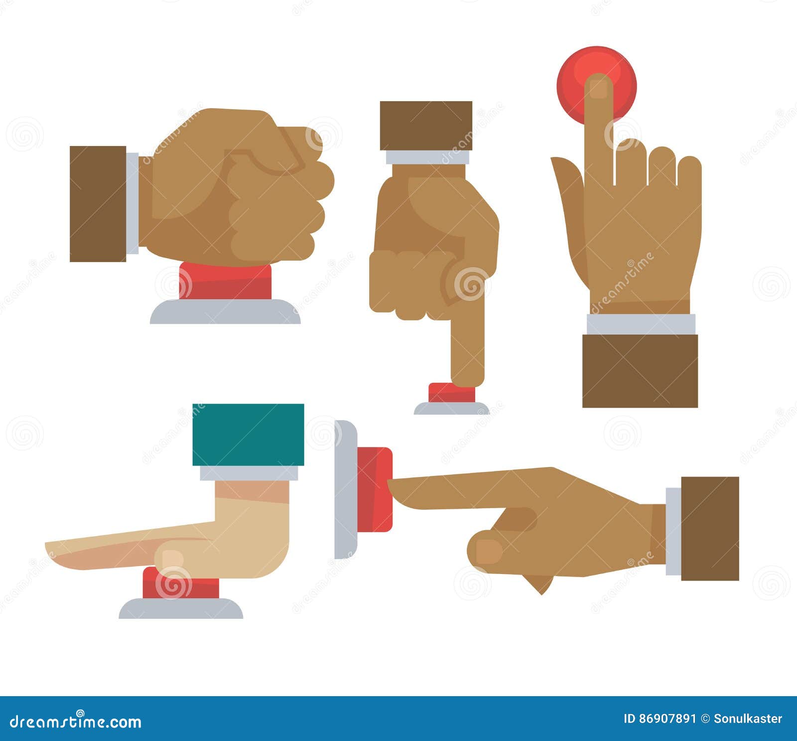Finger Pushing Button Stock Illustrations – 3,081 Finger Pushing Button ...