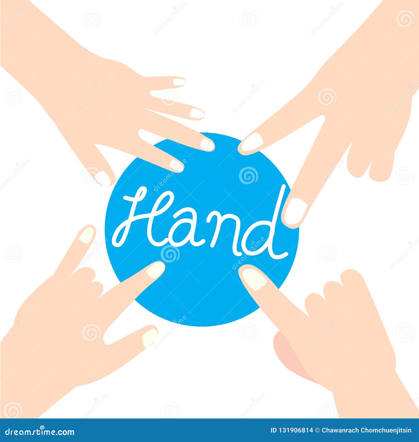 Hand and Finger Team Vector Stock Vector - Illustration of vector, team ...