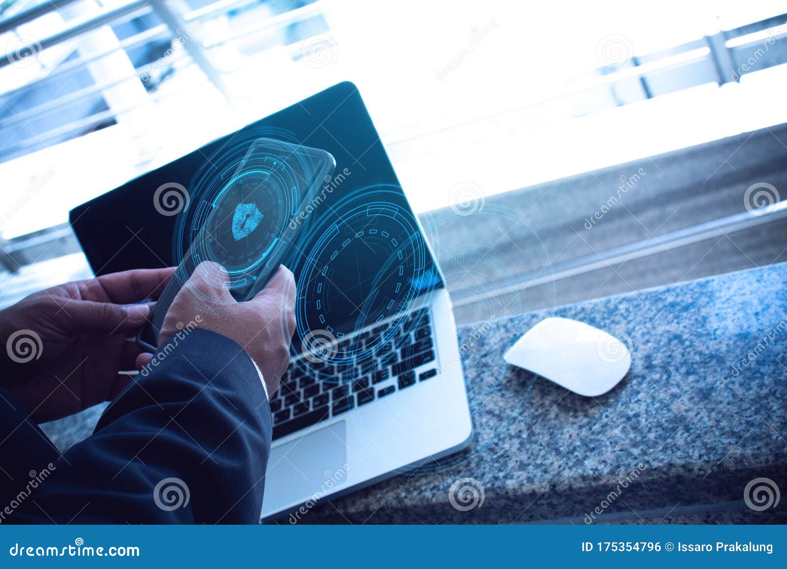 Hand Finger Touch on Screen Smartphone Device for Connecting To Social ...