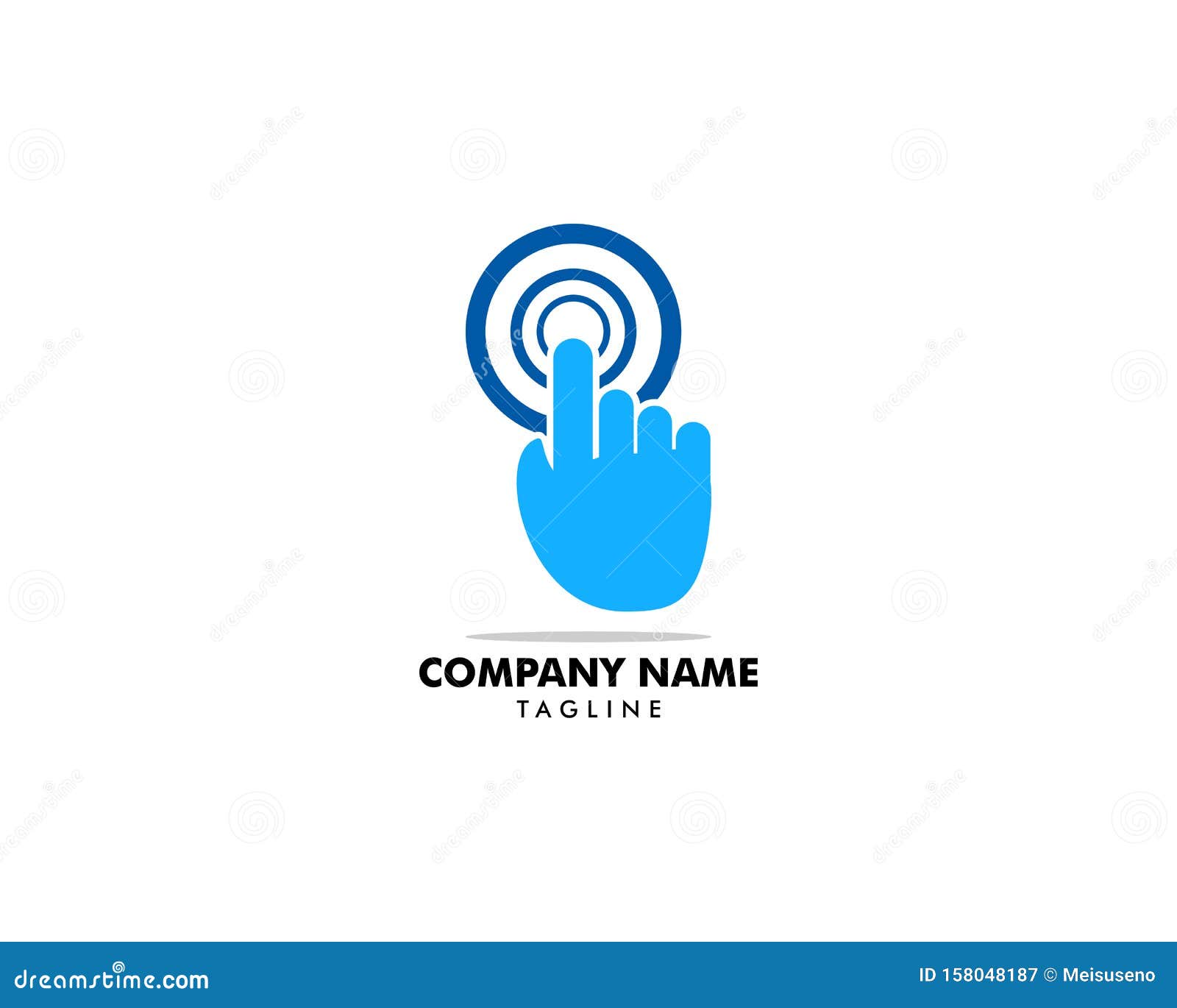 Hand Finger Touch Screen Technology Logo Design Vector Template Stock ...