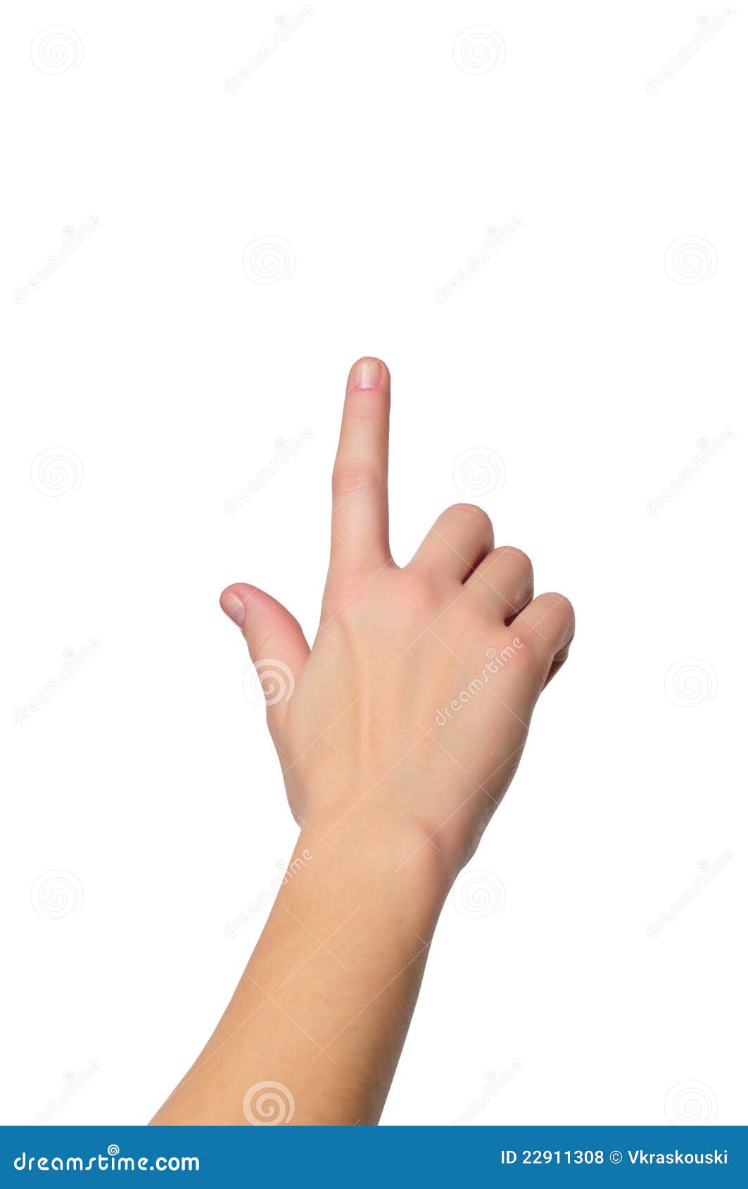 Hand with a Finger Touching Somethimg Stock Photo - Image of decision ...