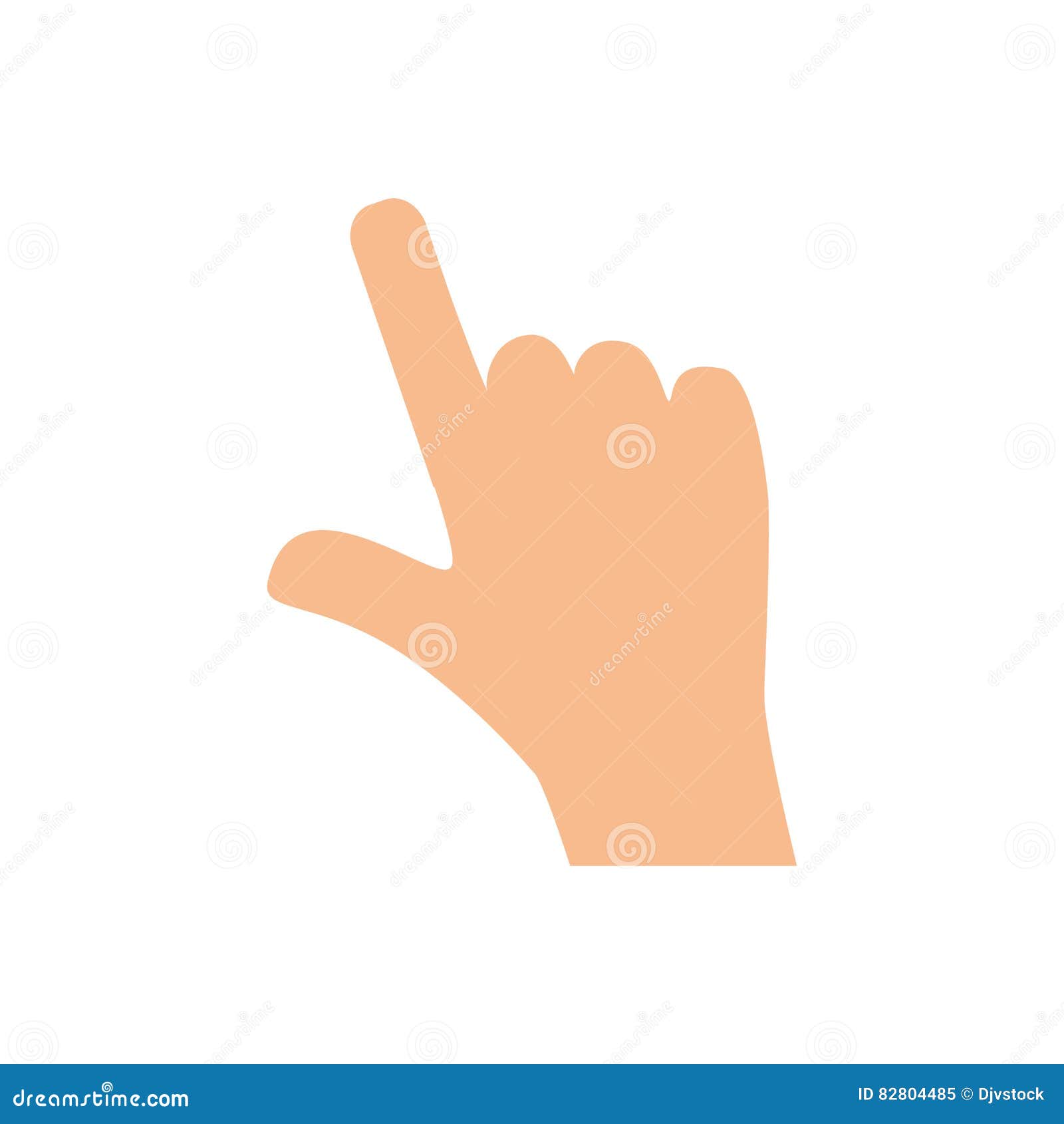 Hand with Finger Touching Something Stock Illustration - Illustration ...
