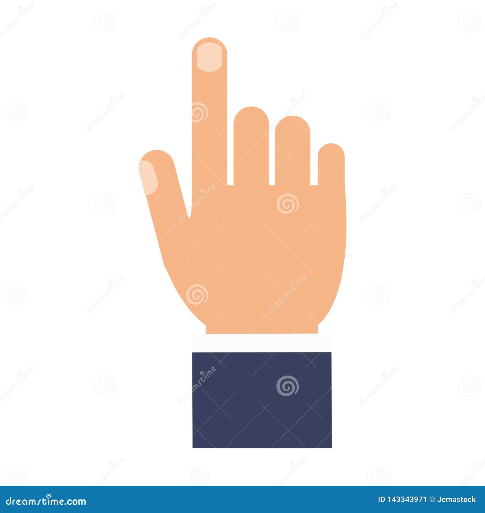 Hand finger up stock vector. Illustration of sign, cursor - 143343971