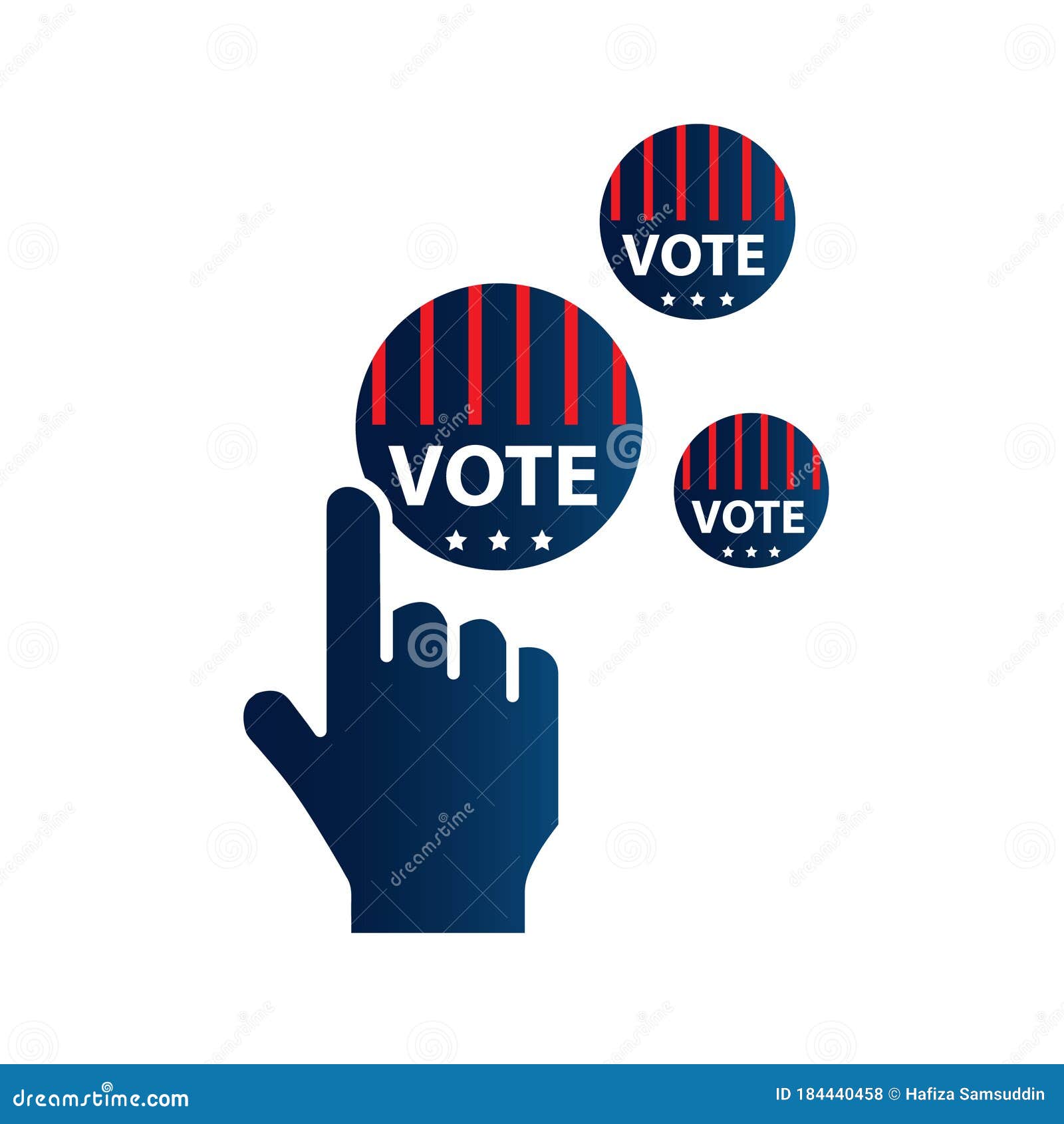A Hand with Finger on Vote Illustration. Stock Illustration ...