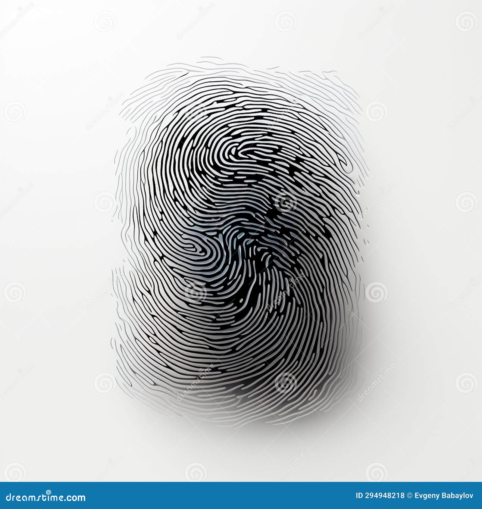 Hand Fingerprints on a White Background - AI Generated Image Stock ...