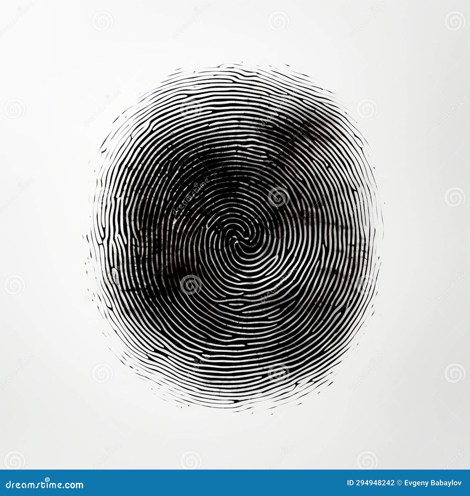 Hand Fingerprints on a White Background - AI Generated Image Stock ...